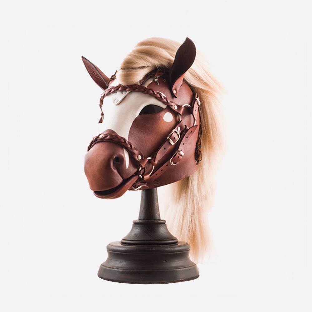 Brown Horse Pony Mask with White Spot and Bridle – Bob Basset